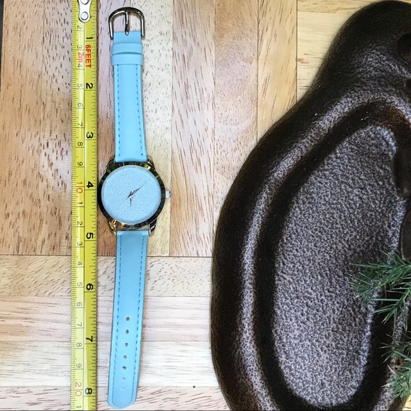 BWC | Accessories | Bwc Baby Blue Sparkly Face Watch | Poshmark